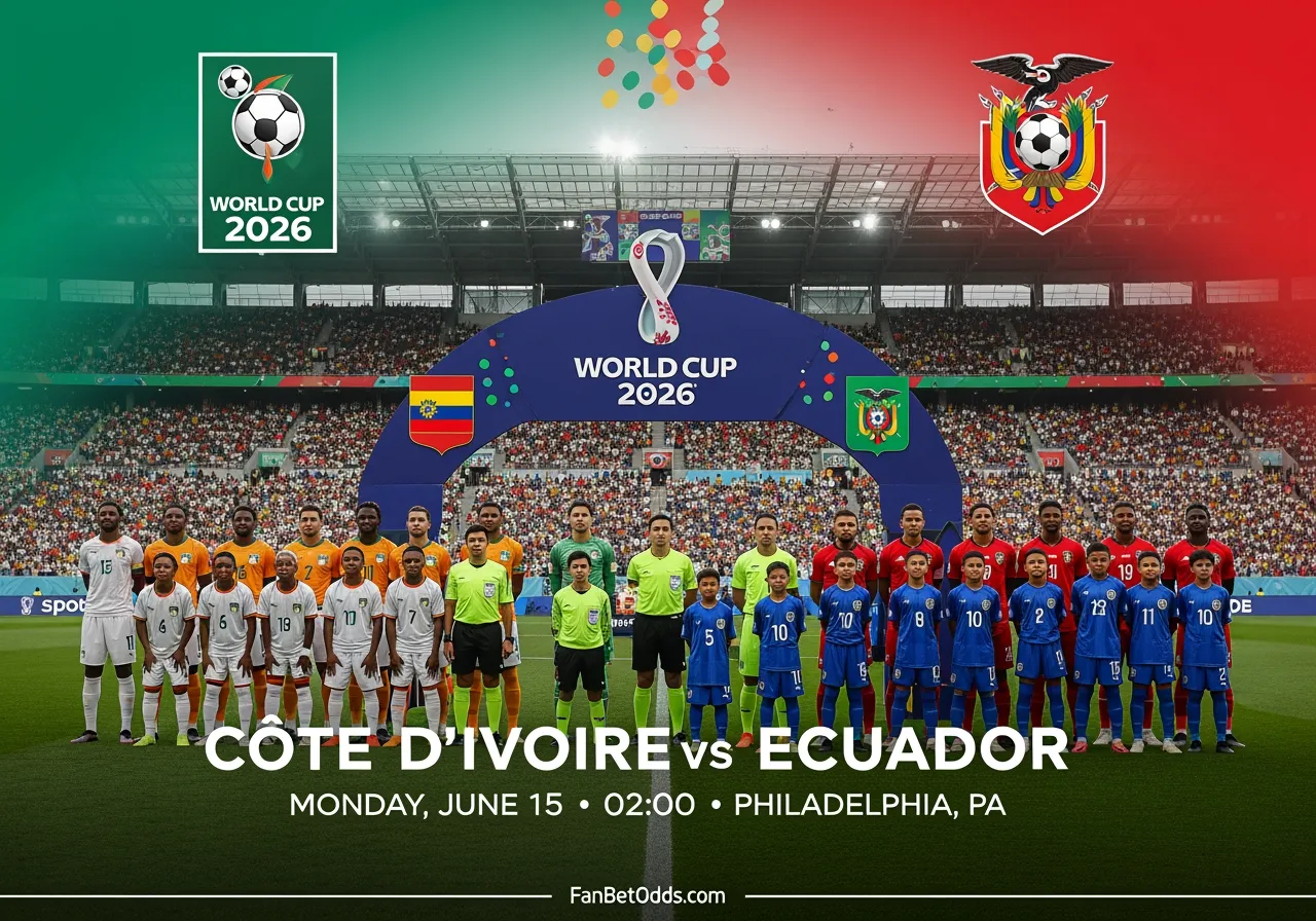 Côte d'Ivoire vs Équateur Coupe du Monde 2026 | Fan Bet Odds