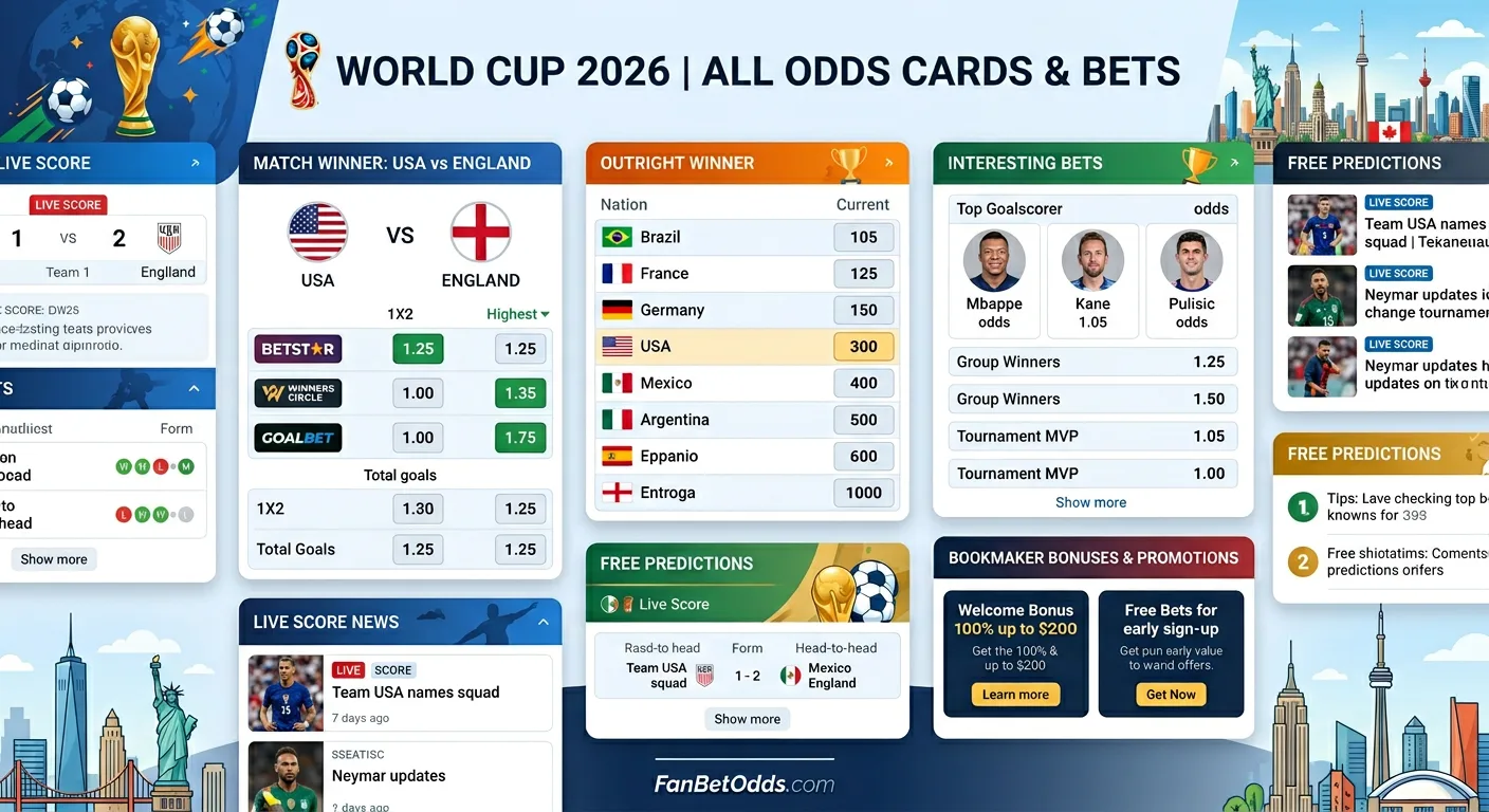 World Cup 2026 Odds & Predictions | Fan Bet Odds